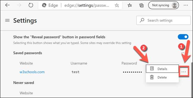 How To Add Edit Or Delete Saved Passwords In Microsoft Edge Thefastcode