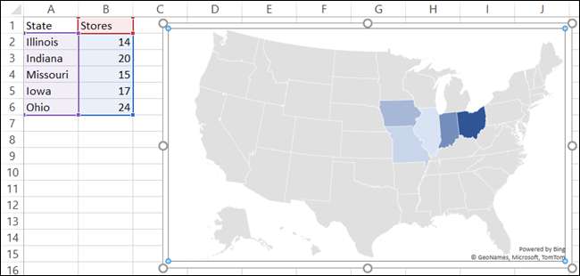 How To Create A Geographical Map Chart In Microsoft Excel Thefastcode